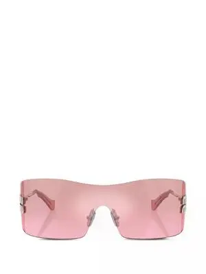 Miu Miu Logo Plaque Rimless Sunglasses - Pink