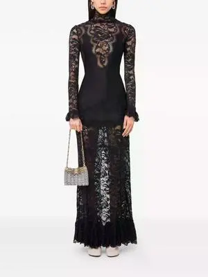 Rabanne Lace-panelled Maxi Dress