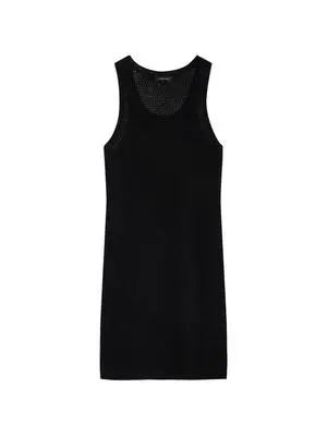 ANINE BING Arie Open-knit Dress - Black