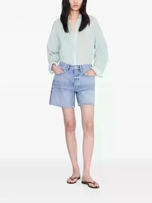 ANINE BING Delaney Denim Mini Shorts