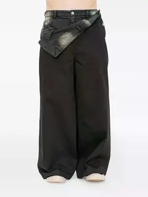 JUUN.J Layered Detail Wide-leg Trousers