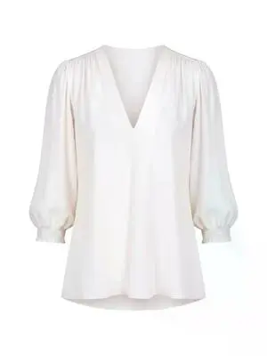 Seventy Gathered V-neck Blouse