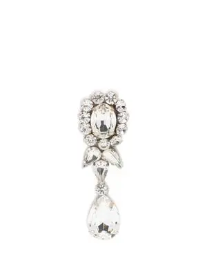Moschino Crystal Embellished Drop Earrings - Silver