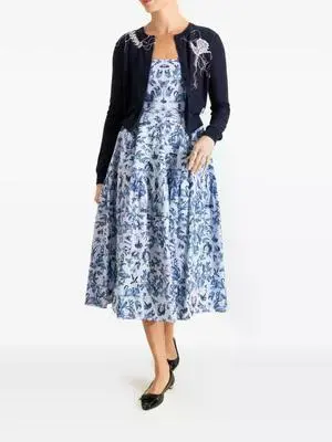 Erdem Lace-appliqué Fine-knit Cardigan