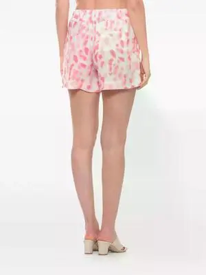 120% Lino Leopard Print Linen Shorts