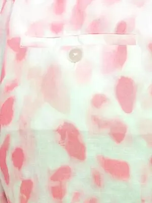 120% Lino Leopard Print Linen Shorts