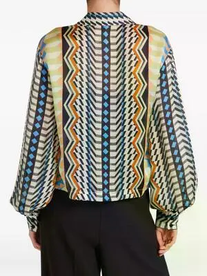 TEMPERLEY LONDON Silk Geometric Print Shirt