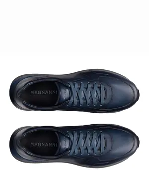 Magnanni Syros Leather Sneakers - Navy