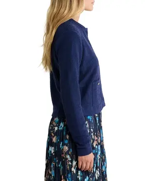 NIC+ZOE Textured Knit Bomber Jacket