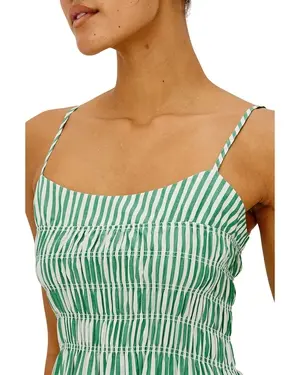 Rails Primrose Midi Dress - Emerald Stripe