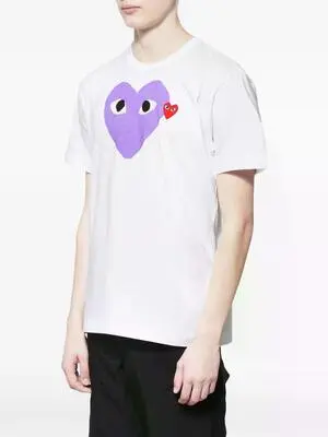 Play Comme Des Garcon Heart-graphic T-shirt
