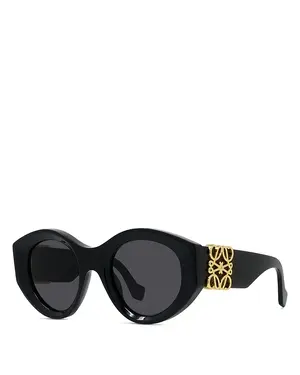 Loewe Anagram Round Sunglasses - Black/grey