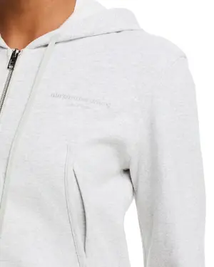 Alexander Wang Cropped Zip-up Hoodie