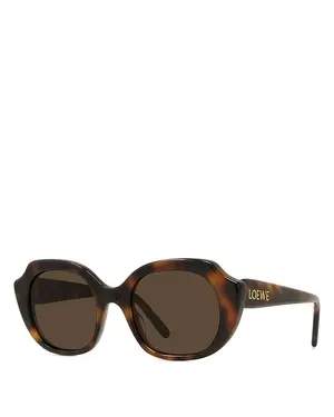 Loewe Slim Geometric Sunglasses 50mm - Havana/brown