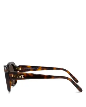Loewe Slim Geometric Sunglasses 50mm - Havana/brown