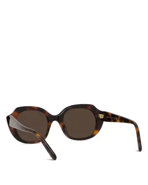 Loewe Slim Geometric Sunglasses 50mm - Havana/brown