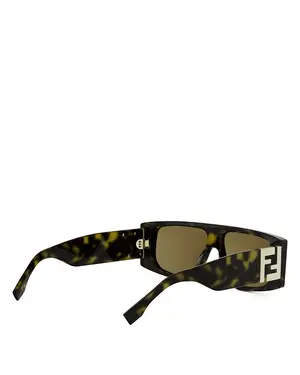 Fendi Ff Squared Rectangular Sunglasses 56mm