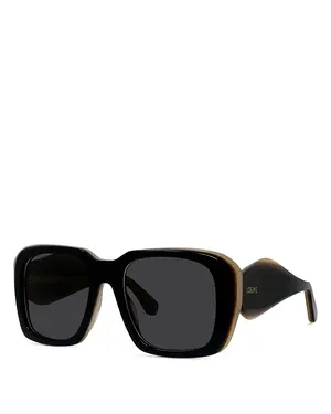 Loewe Loewe Signature Square Sunglasses, 53mm Black/grey