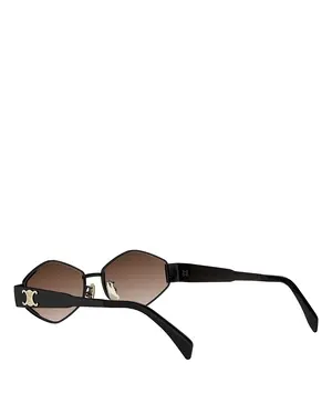 Celine Metal Triomphe Geometric Sunglasses, 54mm