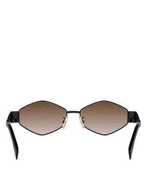 Celine Metal Triomphe Geometric Sunglasses, 54mm