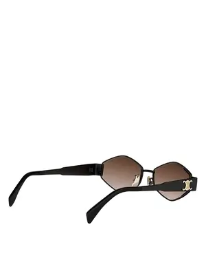 Celine Metal Triomphe Geometric Sunglasses, 54mm