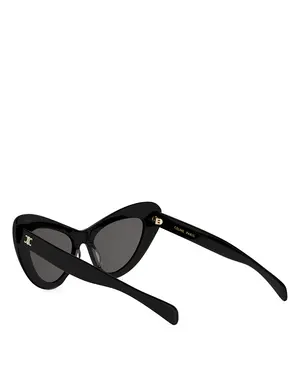 Celine Triomphe Mini Cat Eye Sunglasses - Black/grey