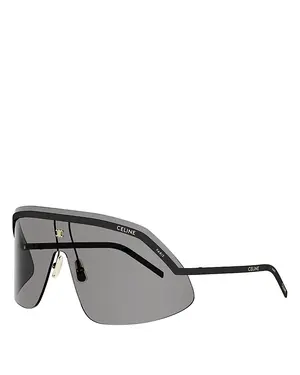 Celine Defile Mask Sunglasses, 145mm - Black/smoke