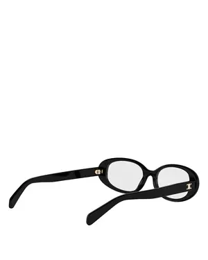 Celine Triomphe Mini Oval Eyeglasses, 54mm