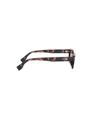 Fendi Lettering Oval Sunglasses, 51mm
