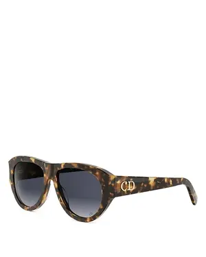 Dior Glow A1i Pilot Sunglasses, 55mm - Havana/grey