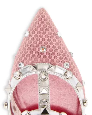 Valentino Garavani Rockstud Leather & Mesh Pumps