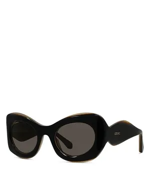 Loewe Signature Butterfly Sunglasses 52mm - Black/brown