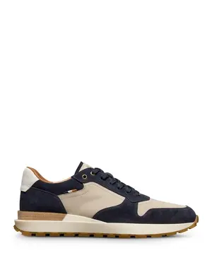 Allen Edmonds Lionel Low Top Leather Sneakers - Navy