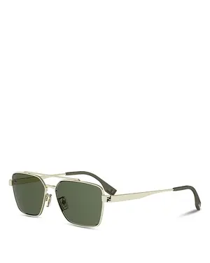 Fendi Sky Rectangular Sunglasses - Green/green