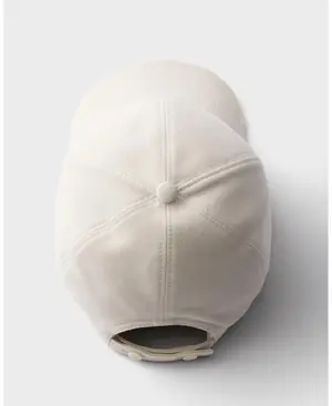 Prada Embroidered Logo Pique Baseball Cap - Neutral