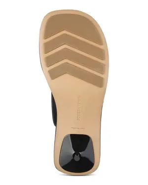 Bottega Veneta Sampieri Kitten Heel Thong Sandals - Nero