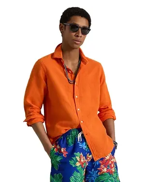 Polo Ralph Lauren Slub Linen Shirt - Orange