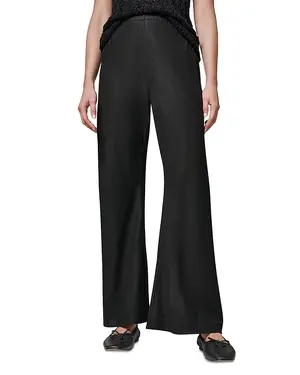 DONNA KARAN WEEKEND Donna Karan New York Pull-on Relaxed Fit Pants - Black