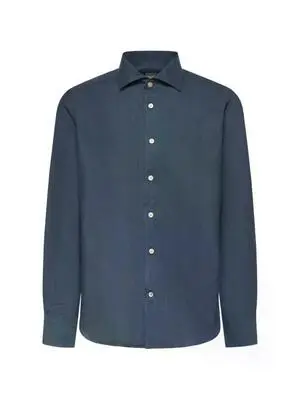 Eleventy Long-sleeve Button-down Shirt - Blue