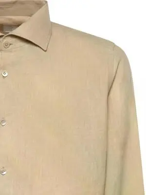 Eleventy Linen Spread-collar Shirt