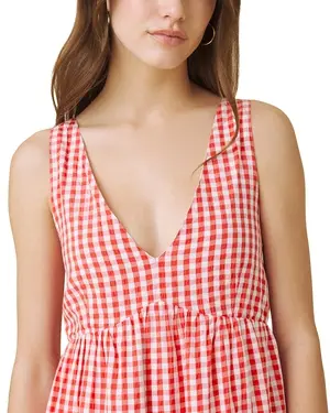 Splendid Tiered Mini Dress With Embroidery - Firework/white