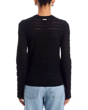 Michael Kors Pointelle Long Sleeve Sweater