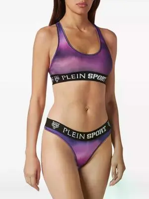 PLEIN SPORT Logo-tape Racerback Lingerie Set