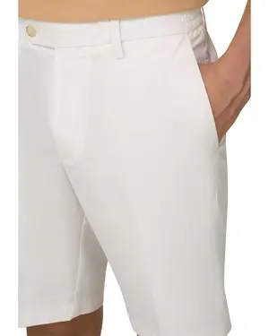 Boggi Milano Stretch Cotton Bermuda Shorts - White