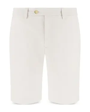 Boggi Milano Stretch Cotton Bermuda Shorts - White