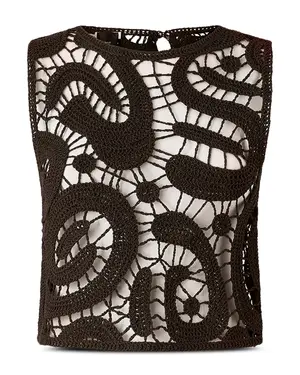 Pinko Eruzione Geometric Crochet Top