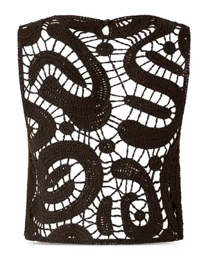 Pinko Eruzione Geometric Crochet Top