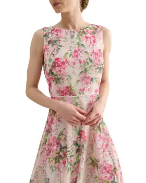HOBBS LONDON Floral Print Midi Dress