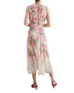 HOBBS LONDON Floral Print Midi Dress