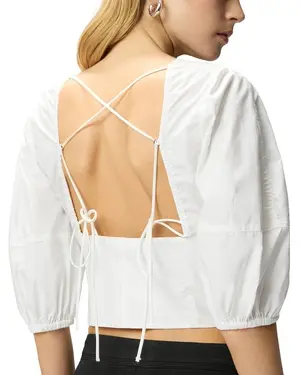 Pinko Acireale Cotton Poplin Blouse - White